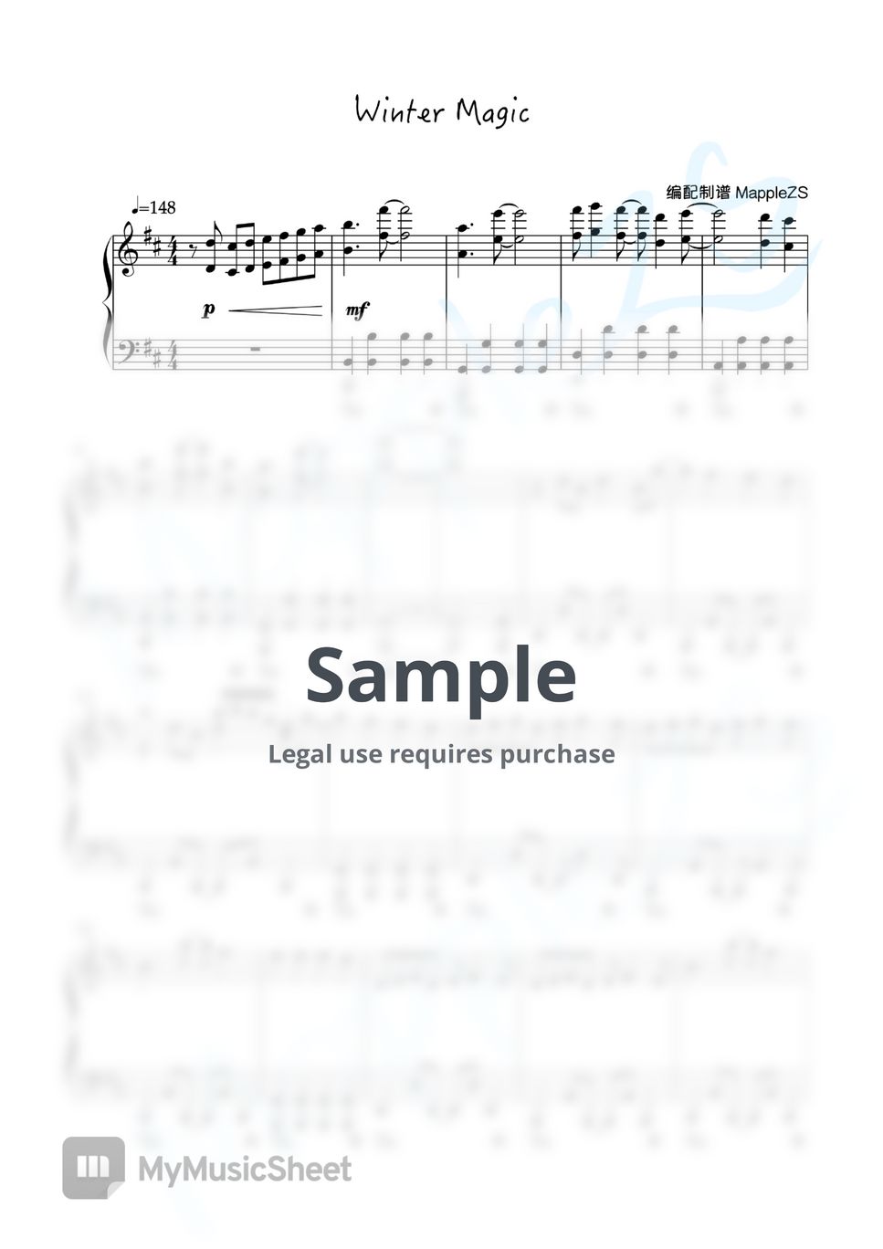 Disney - Winter magic 乐谱 by MappleZS