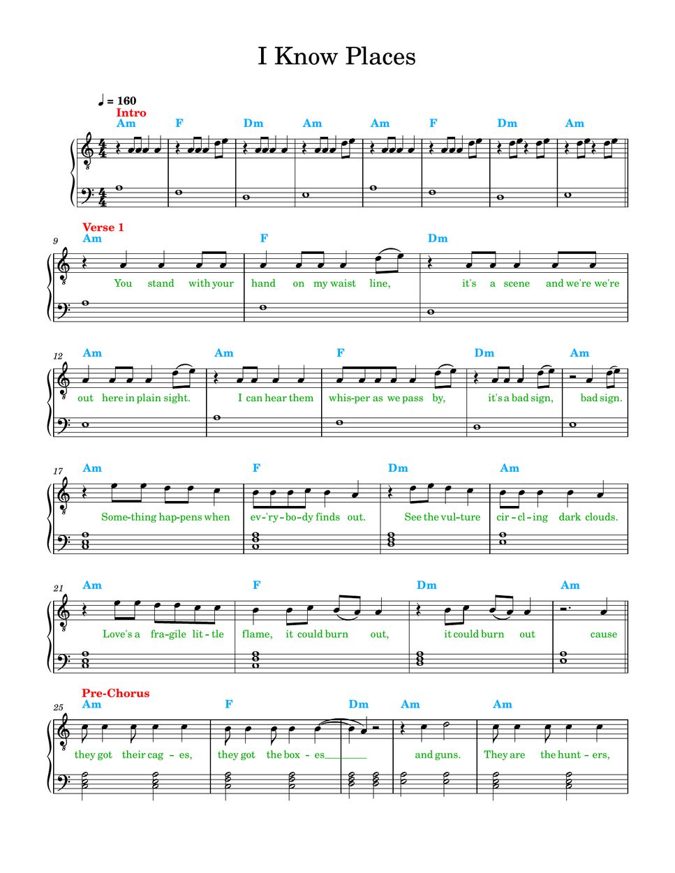 Taylor Swift - I Know Places Taylor's Version (lyrics chords) Sheet ...