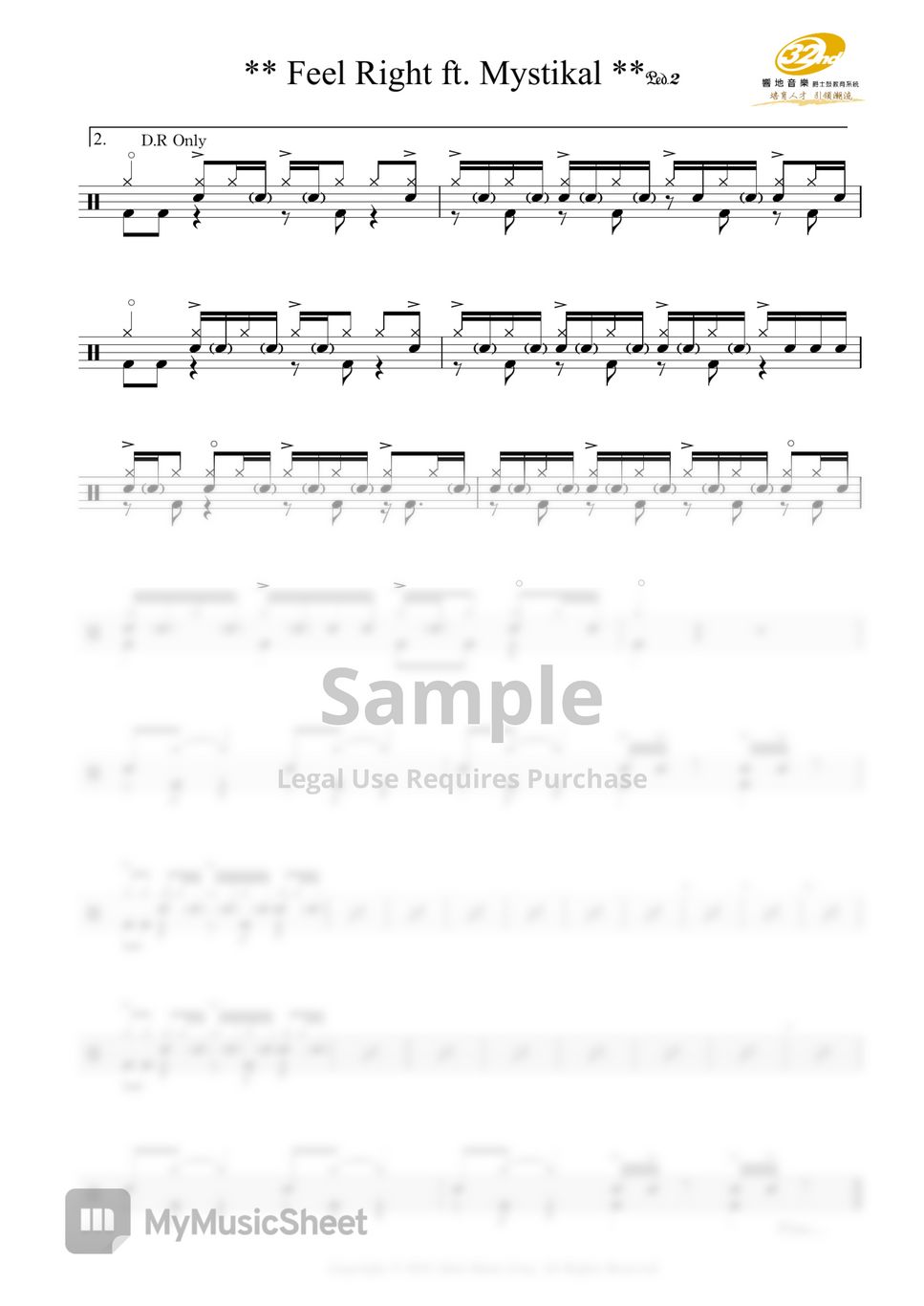 Mark Ronson - Feel Right Sheet by 張文光