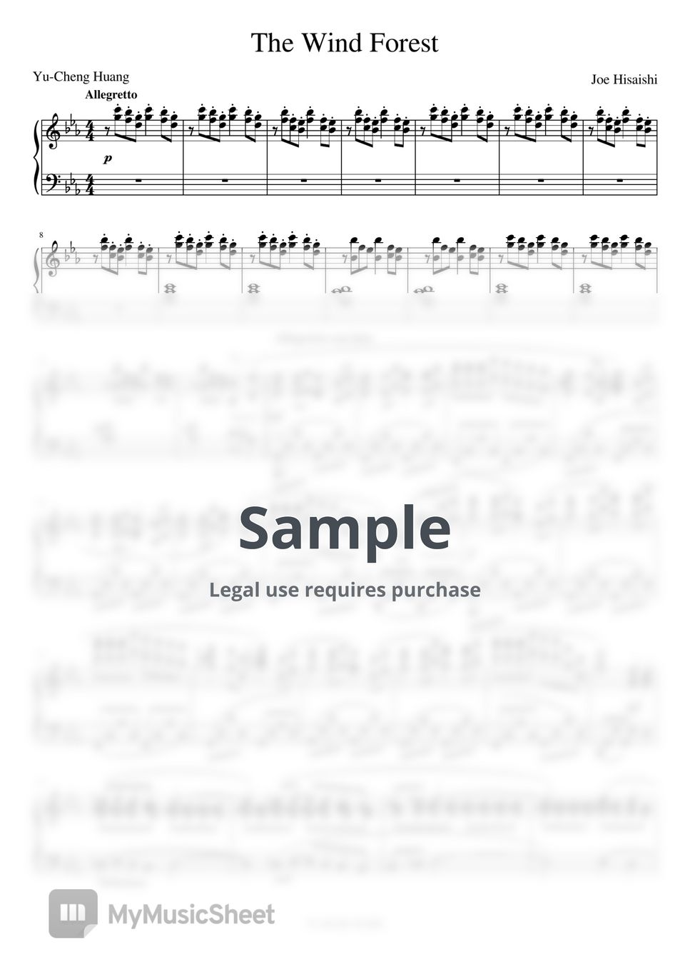 久石讓 - The Wind Forest Sheets by YC MUSIC