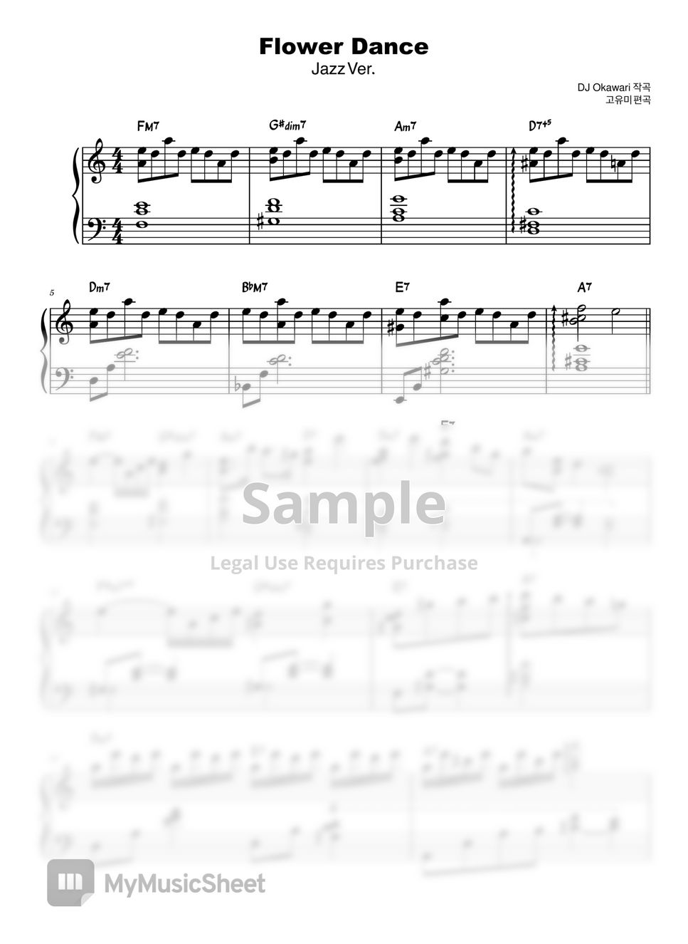 DJ Okawari - Flower Dance (Jazz Ver.) Sheet Music by KoYumi Music