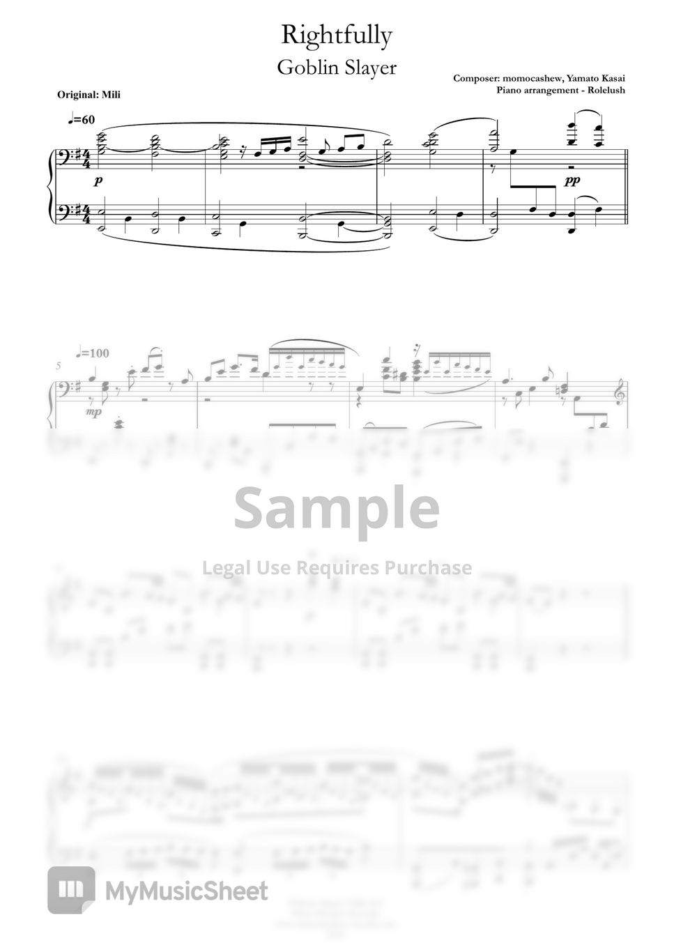 momocashew, Yamato Kasai, Mili - Goblin Slayer OP - Rightfully/ Mili ...