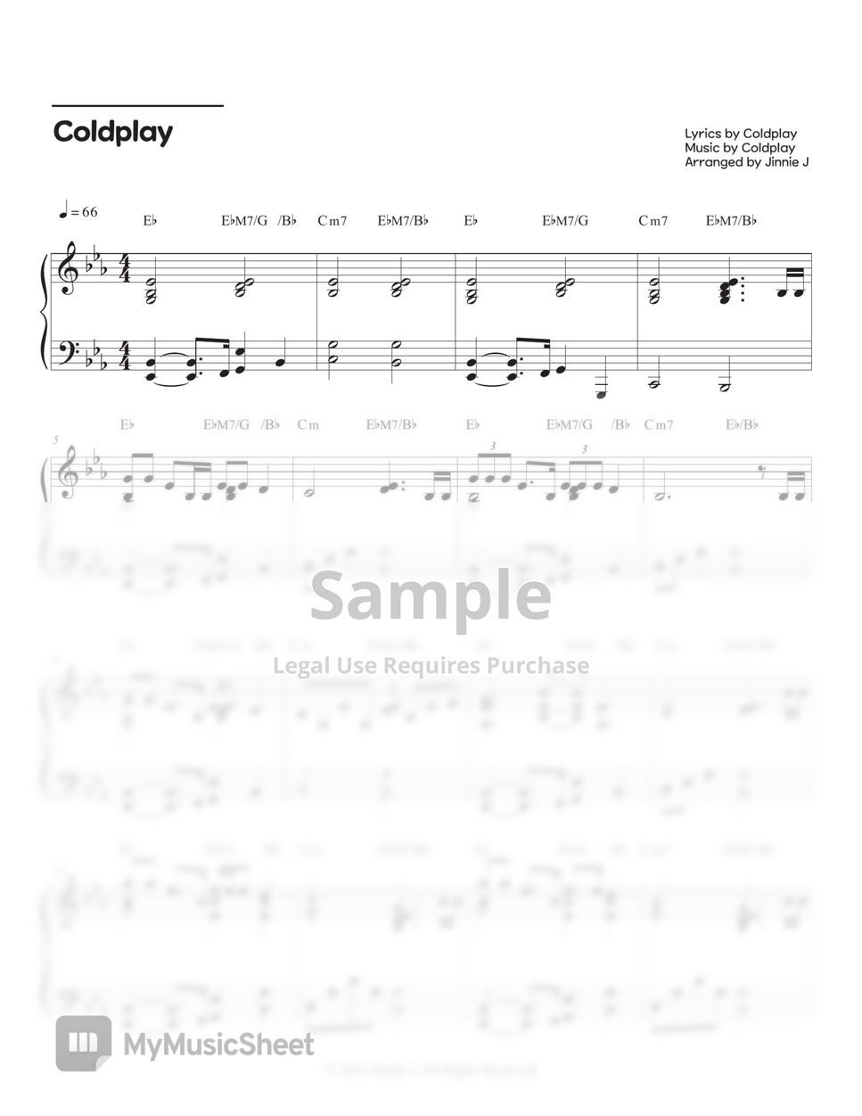 Coldplay - Fix You (Hard ver.) Sheets by Jinnie J