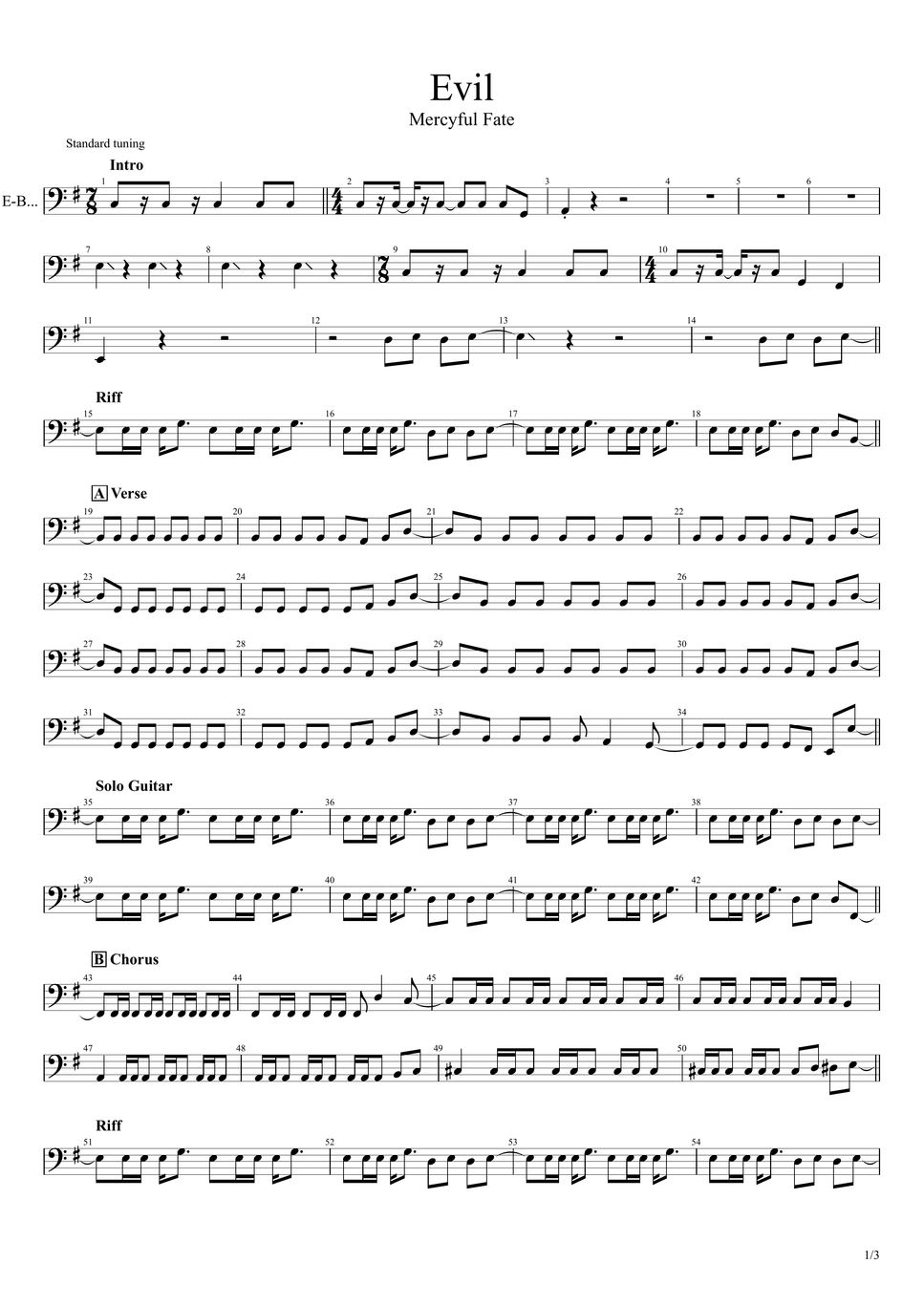 Mercyful Fate - Evil Sheets by Massimiliano Gentilini