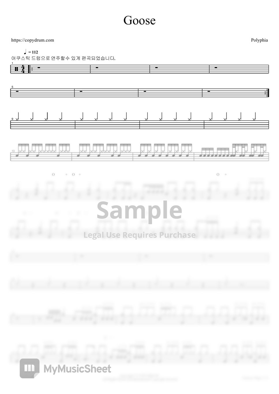 Polyphia - Goose Sheets by COPYDRUM