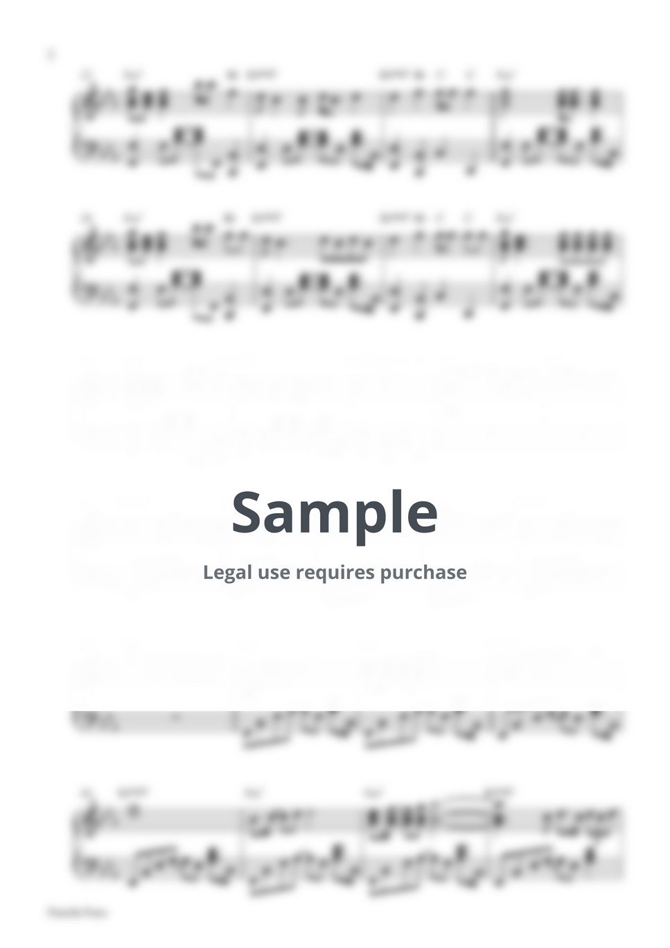 ROSE - drinks or coffee (Piano Sheet) 楽譜 by Pianella Piano