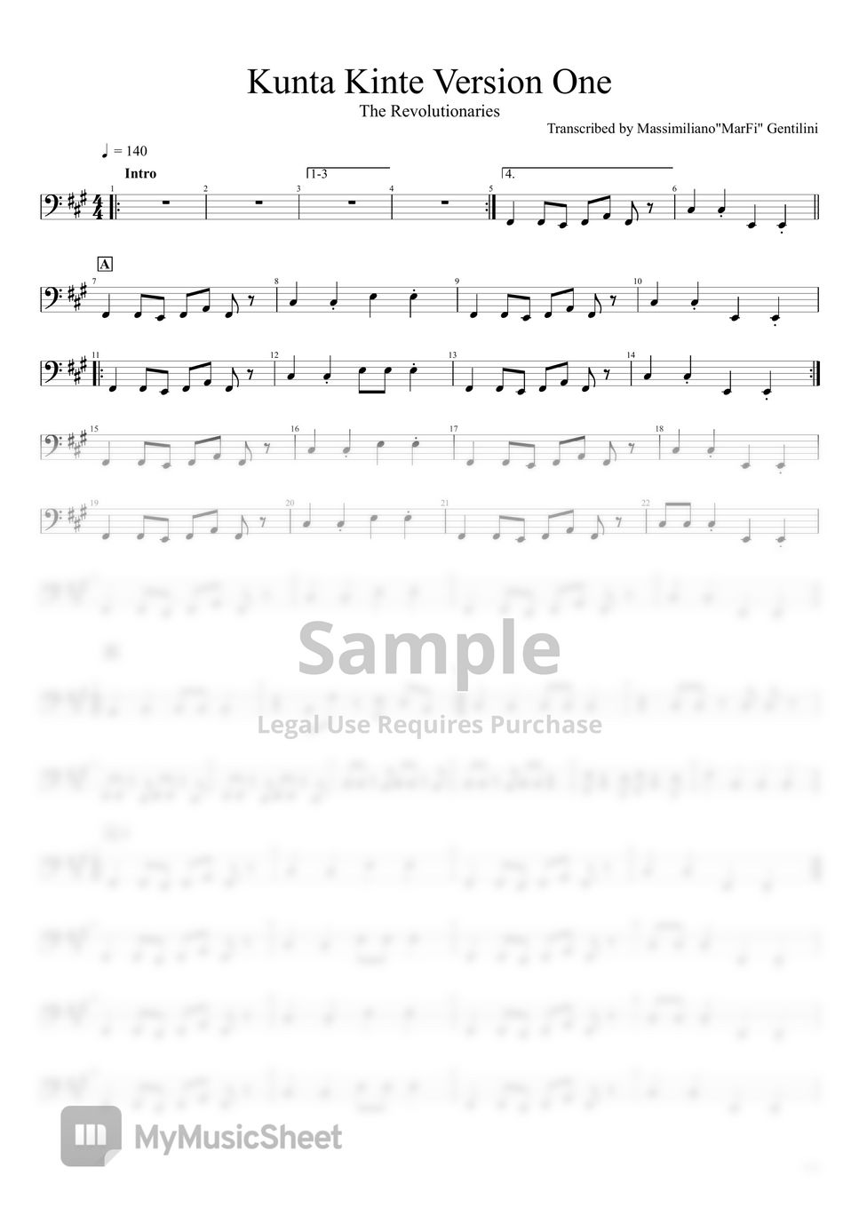 The Revolutionaries - Kunta kinte Hoja by Massimiliano gentilini