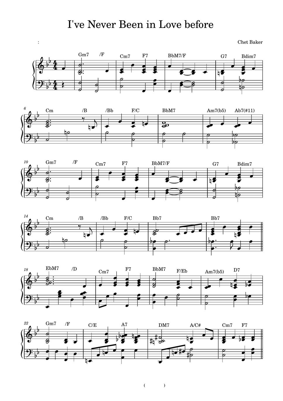 Cher Baker - I've Never Been in Love before(본투비블루OST) (I've Never Been in Love before(본투비블루OST ...