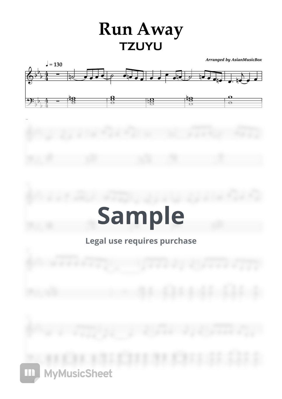TZUYU (쯔위) - 'Run Away' (Sheet, MIDI, MultiTracks & WAV) Sheets by ...