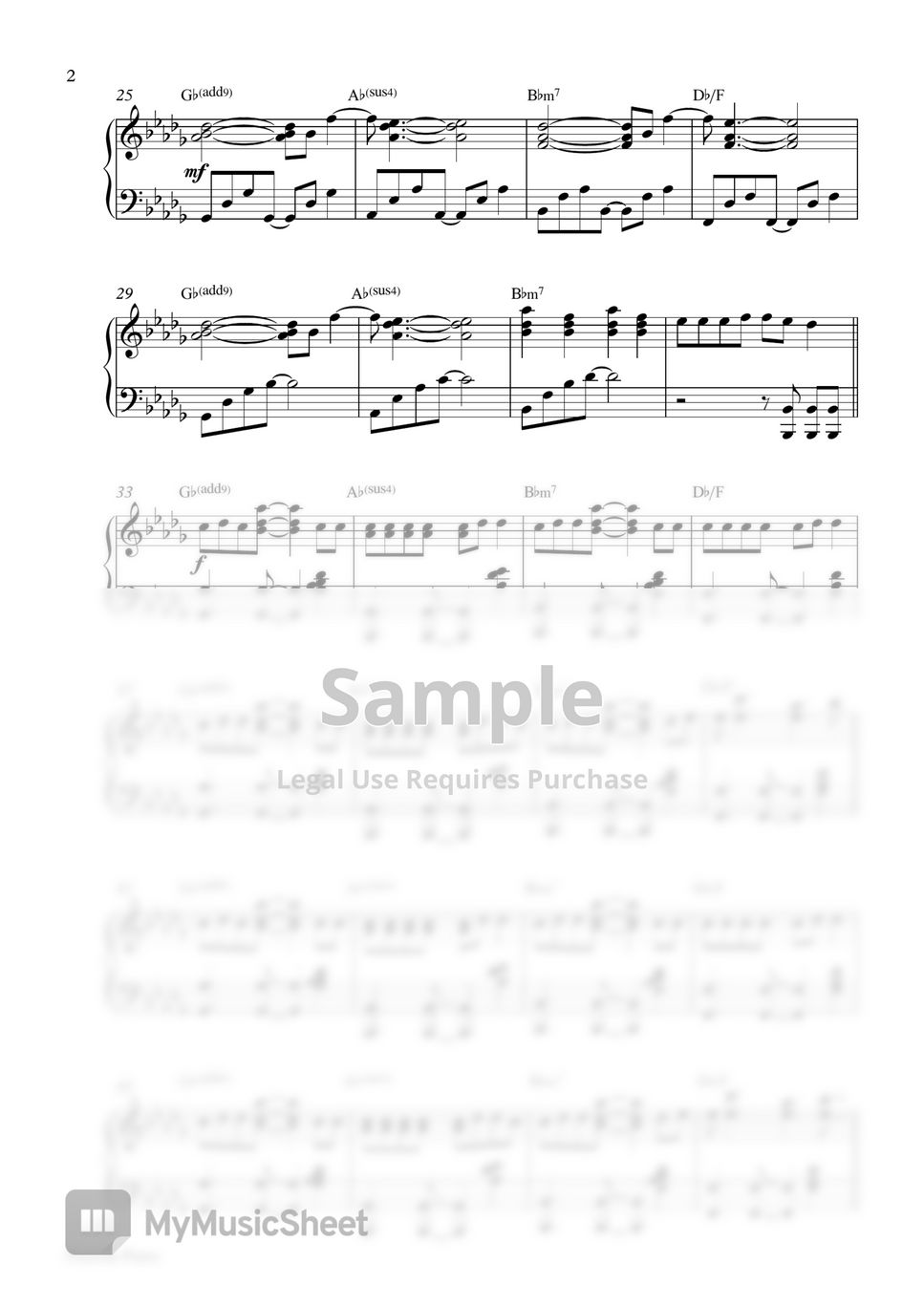 The Kid LAROI, Justin Bieber - STAY (Piano Sheet) 악보 by Pianella Piano