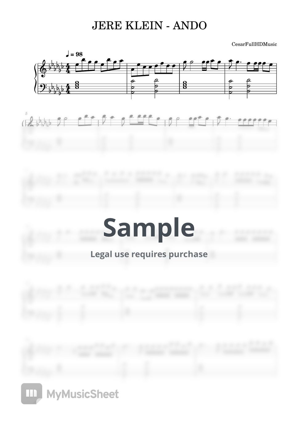 JERE KLEIN - ANDO Sheets