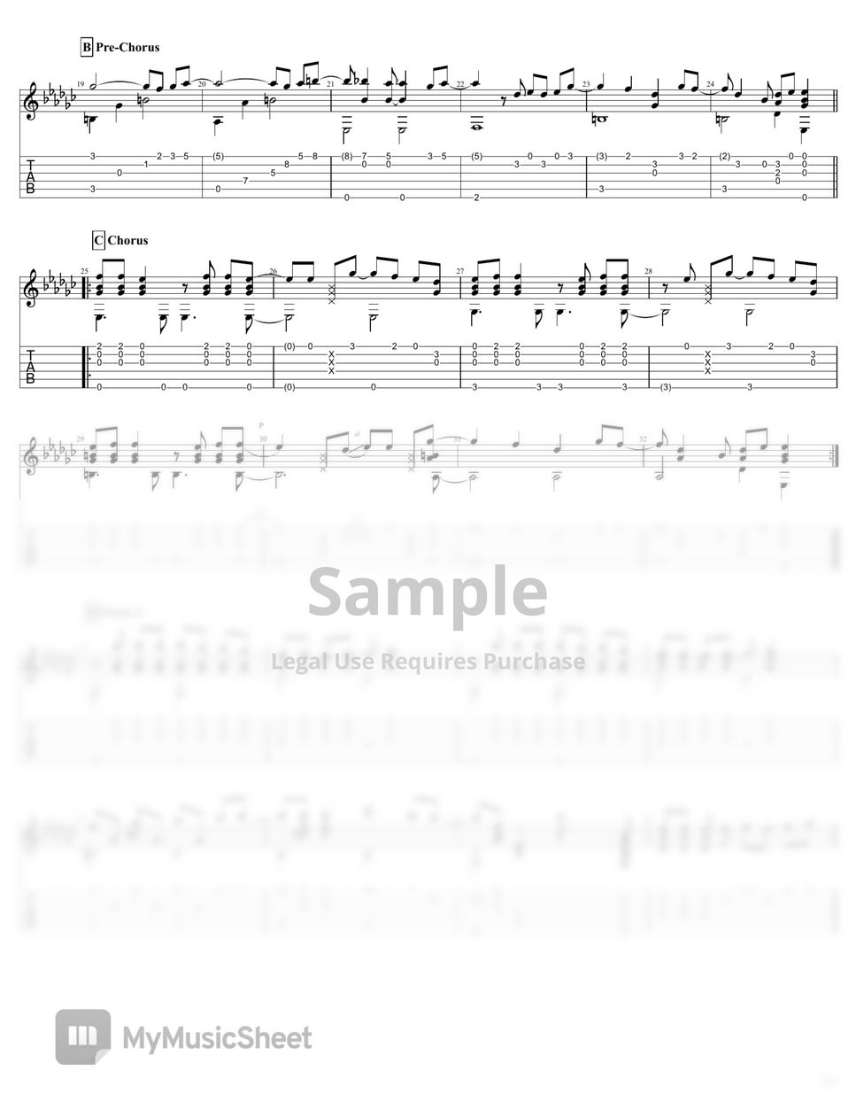 Miley Cyrus & Dua Lipa - Prisoner (Fingerstyle Guit) Sheet Music by ...