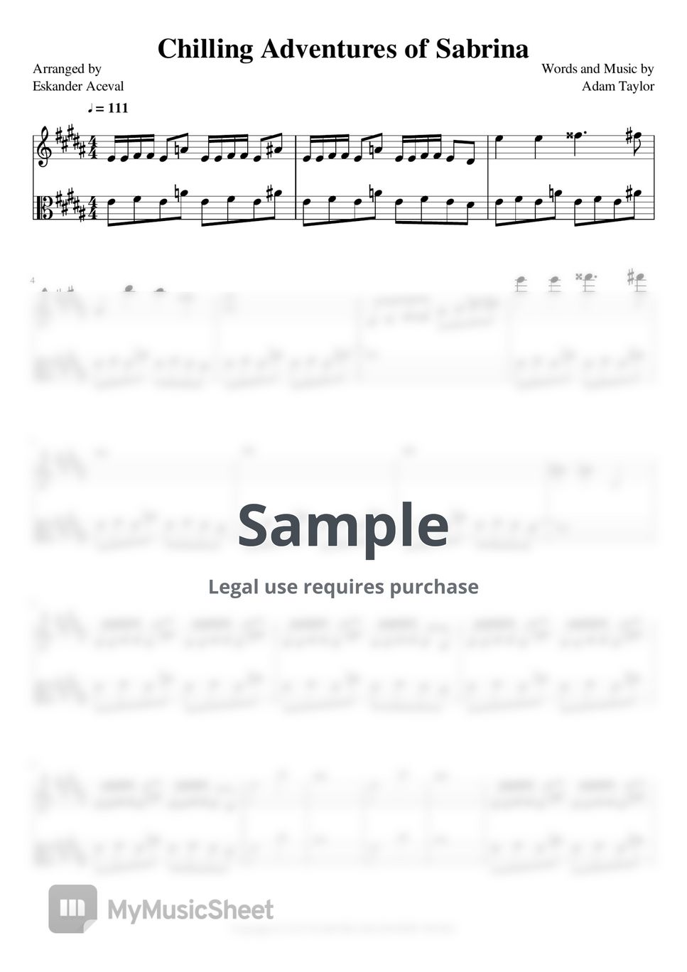 Adam Taylor - Chilling Adventures of Sabrina Sheets by esac