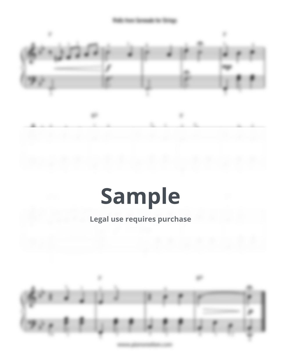 Pyotr Ilyich Tchaikovsky - Waltz from Serenade for Strings (Easy Piano ...