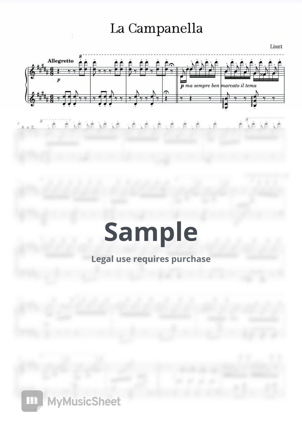 Liszt - La Campanella Sheet Music by baEGUN