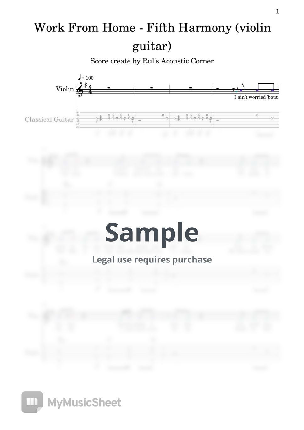 Fifth Harmony - Work From Home (Instrumental lyrics, chords, tabs ...