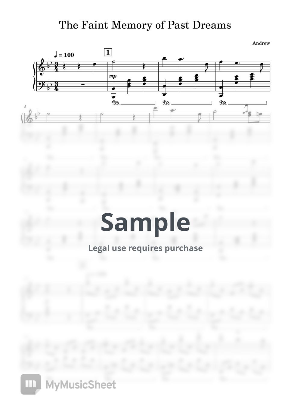 Andrew - The Faint Memory of Past Dreams Sheets by Andrew (616)