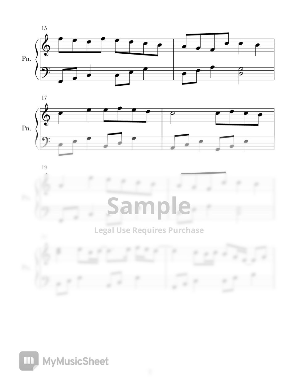 Pachelbel Canon Easy Piano Cover Sheet Music By Blessing Memory