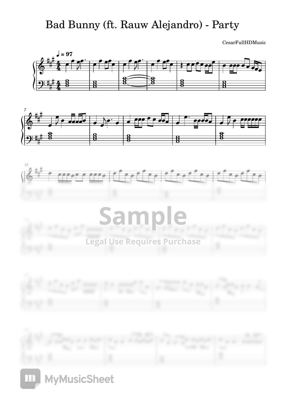 Bad Bunny (ft. Rauw Alejandro) - Party Sheets