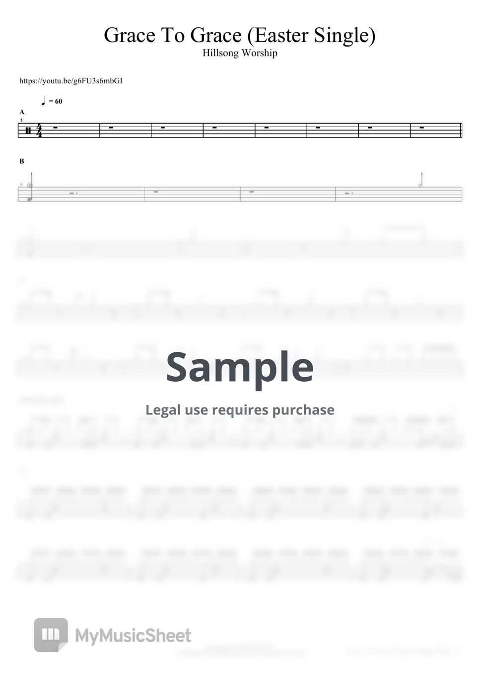 Hillsong Worship - Grace To Grace (Easter Single) Sheets by copydrum