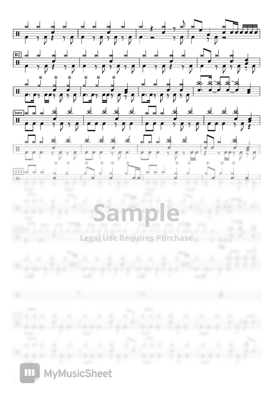 SiM - The Rumbling Sheet Music by DrummerFrank