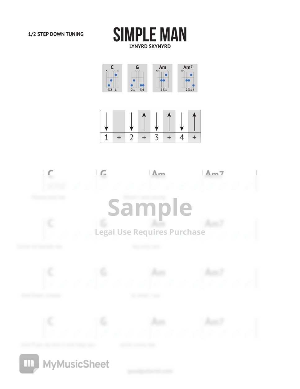 Lynyrd Skynyrd - Simple Man Sheets by GoodGuitarist