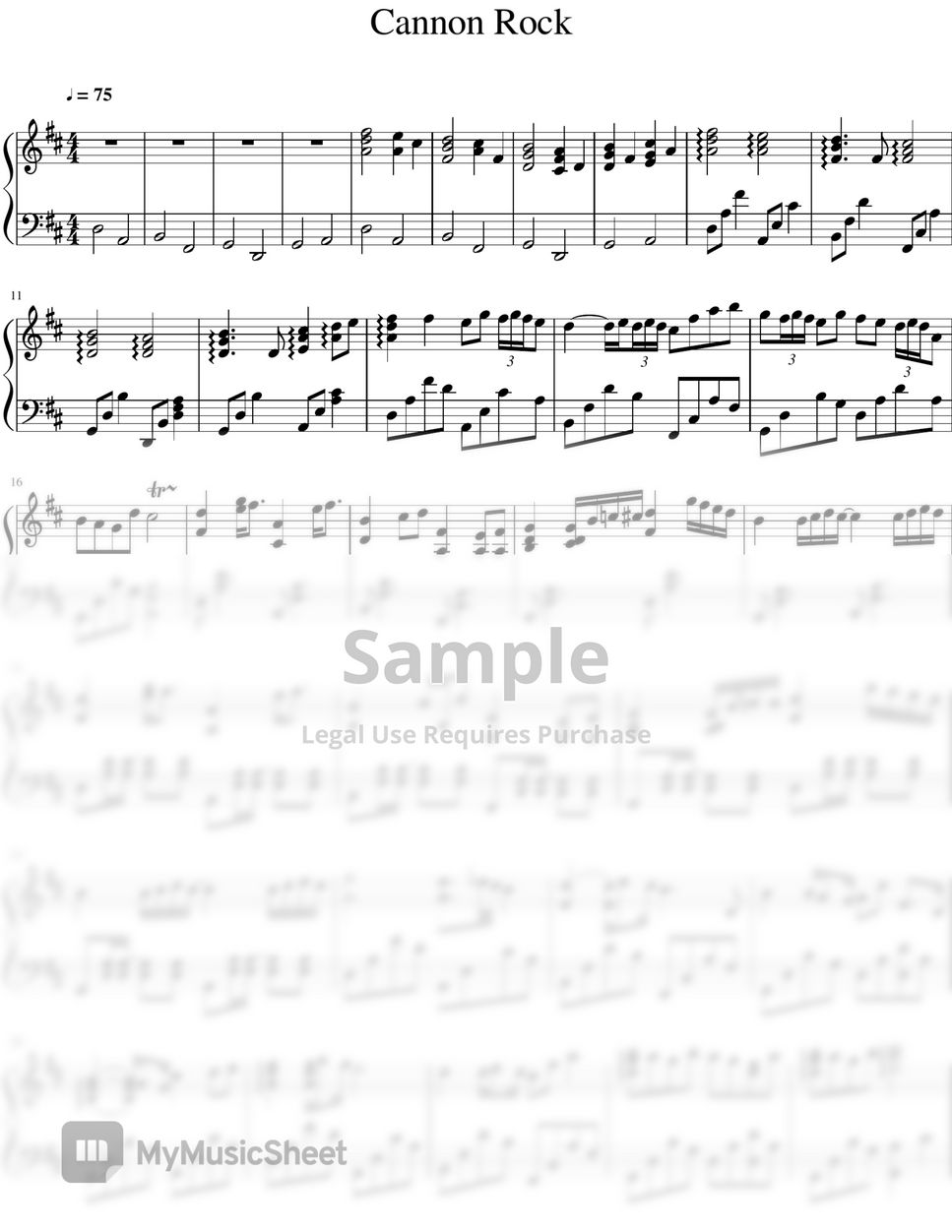 Pachelbel - Canon Rock Sheets by J Tone