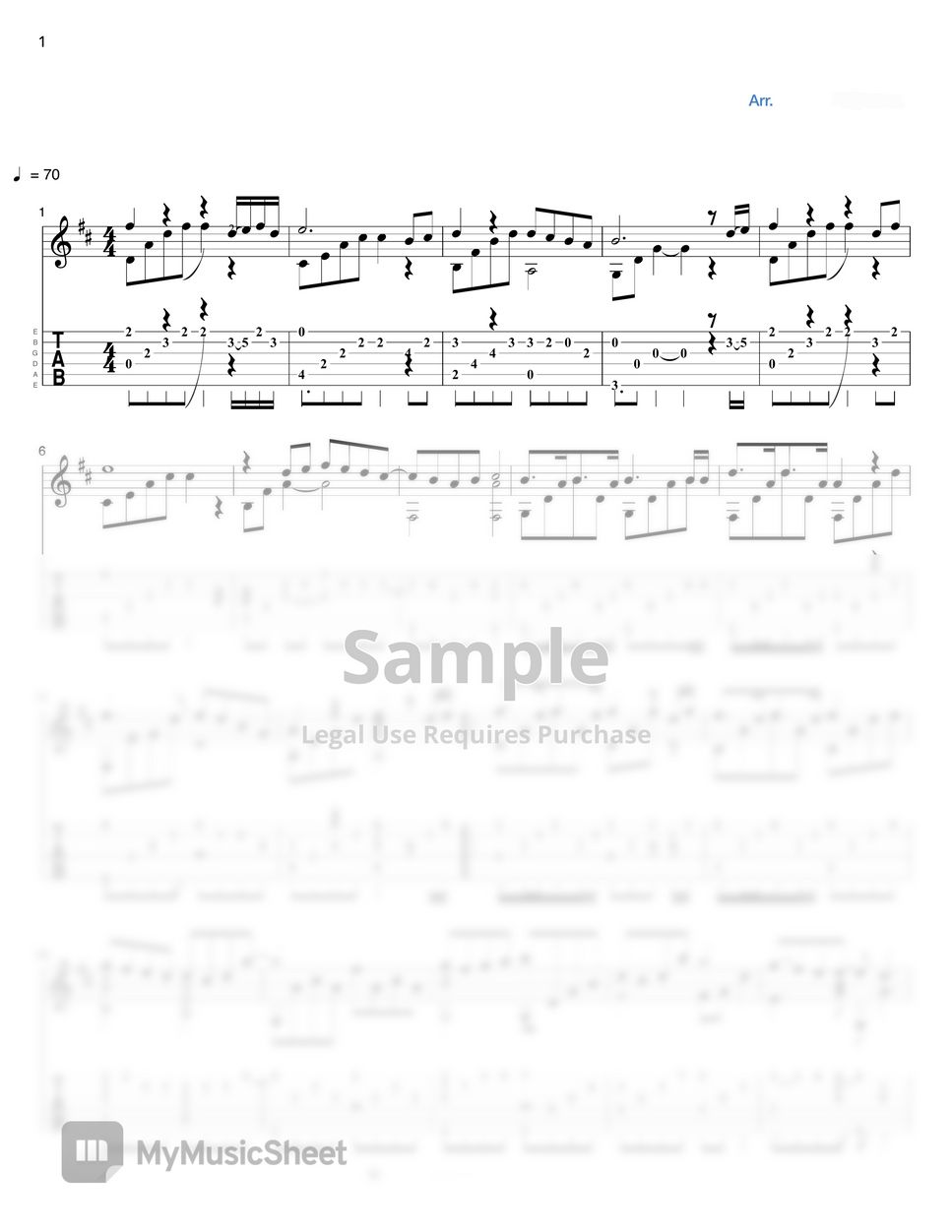 Do Won Kyung - If I love you again (fingerstle) Partition musicale by LemonTree