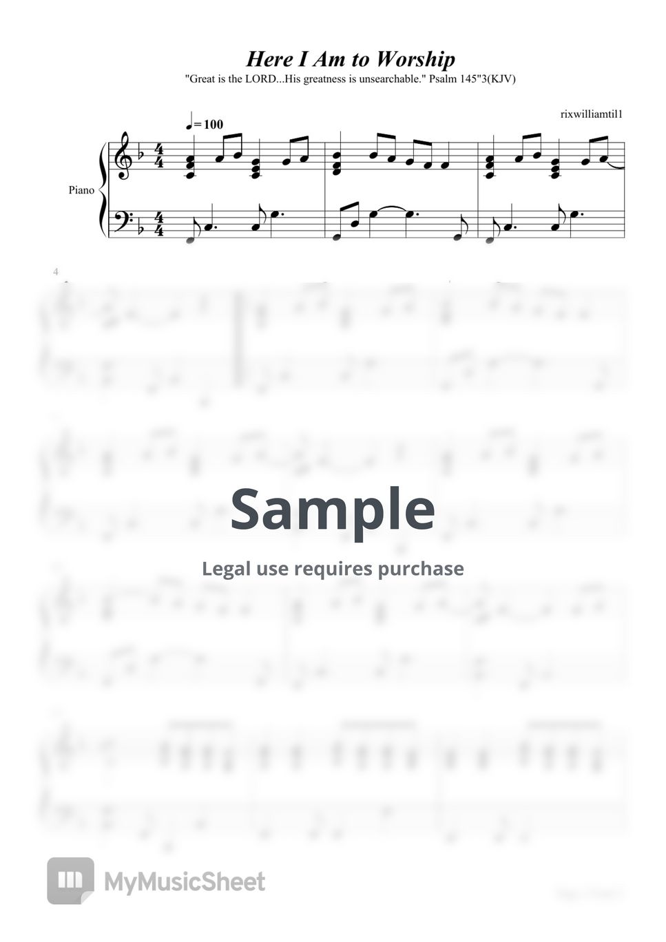 Tim Hughes - Here I Am to Worship (Tim Hughes) Sheets by dogemusic