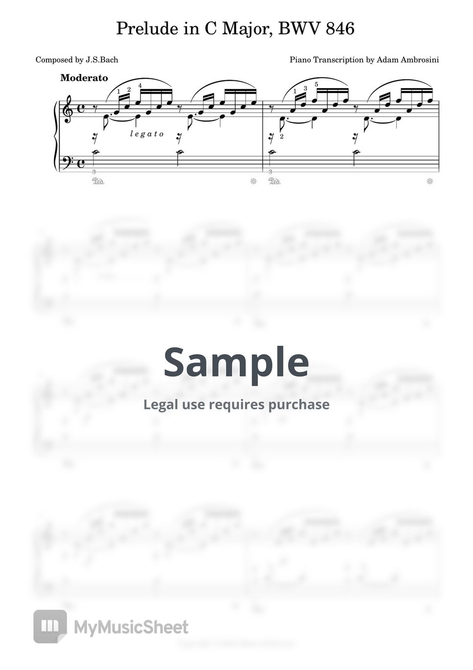 Johann Sebastian Bach - Prelude in C Major, BWV 846 Sheets by Johann Sebastian Bach