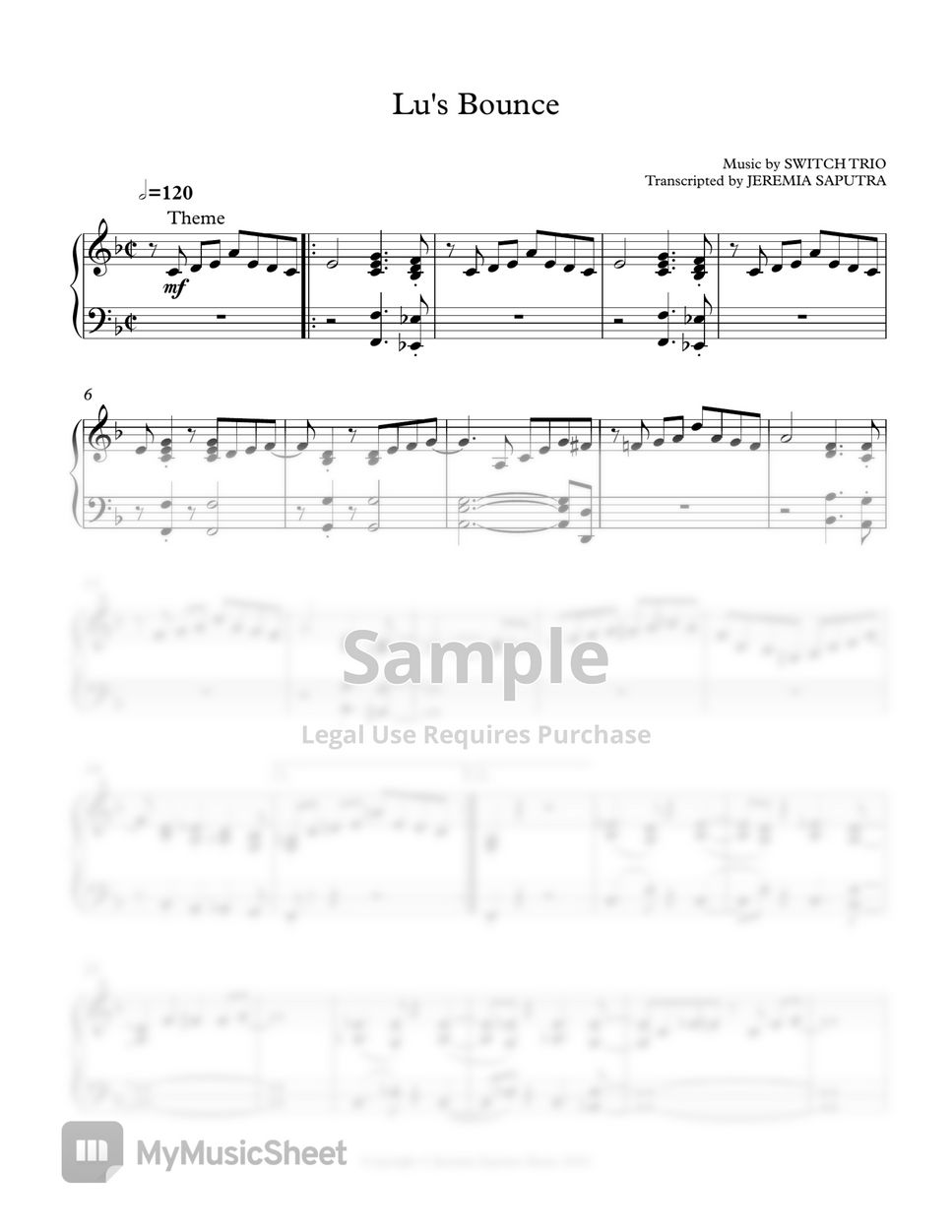 Switch Trio - Lu's Bounce 악보 by TaeHyun Taylor Lee