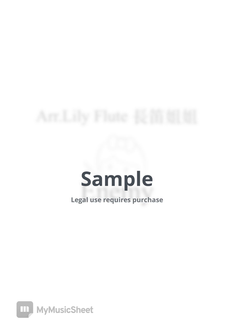 LEAGUE OF LEGENDS ARCANE - 《英雄聯盟：奧術》主題曲【Enemy】 Sheet Music by Lily ...