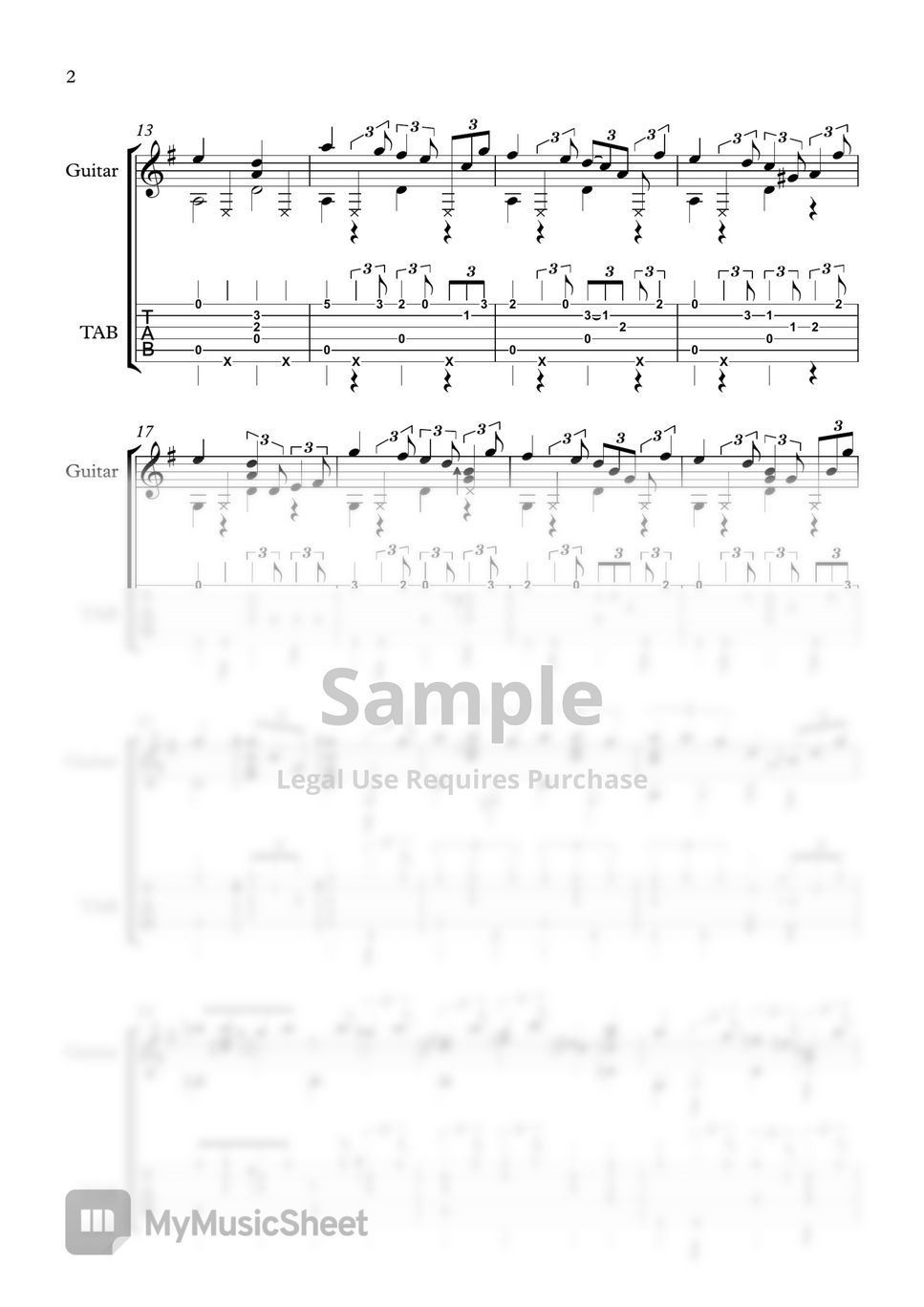 Edith Piaf - La Vie En Rose (Fingerstyle Guitar Arrangement, No Capo ...