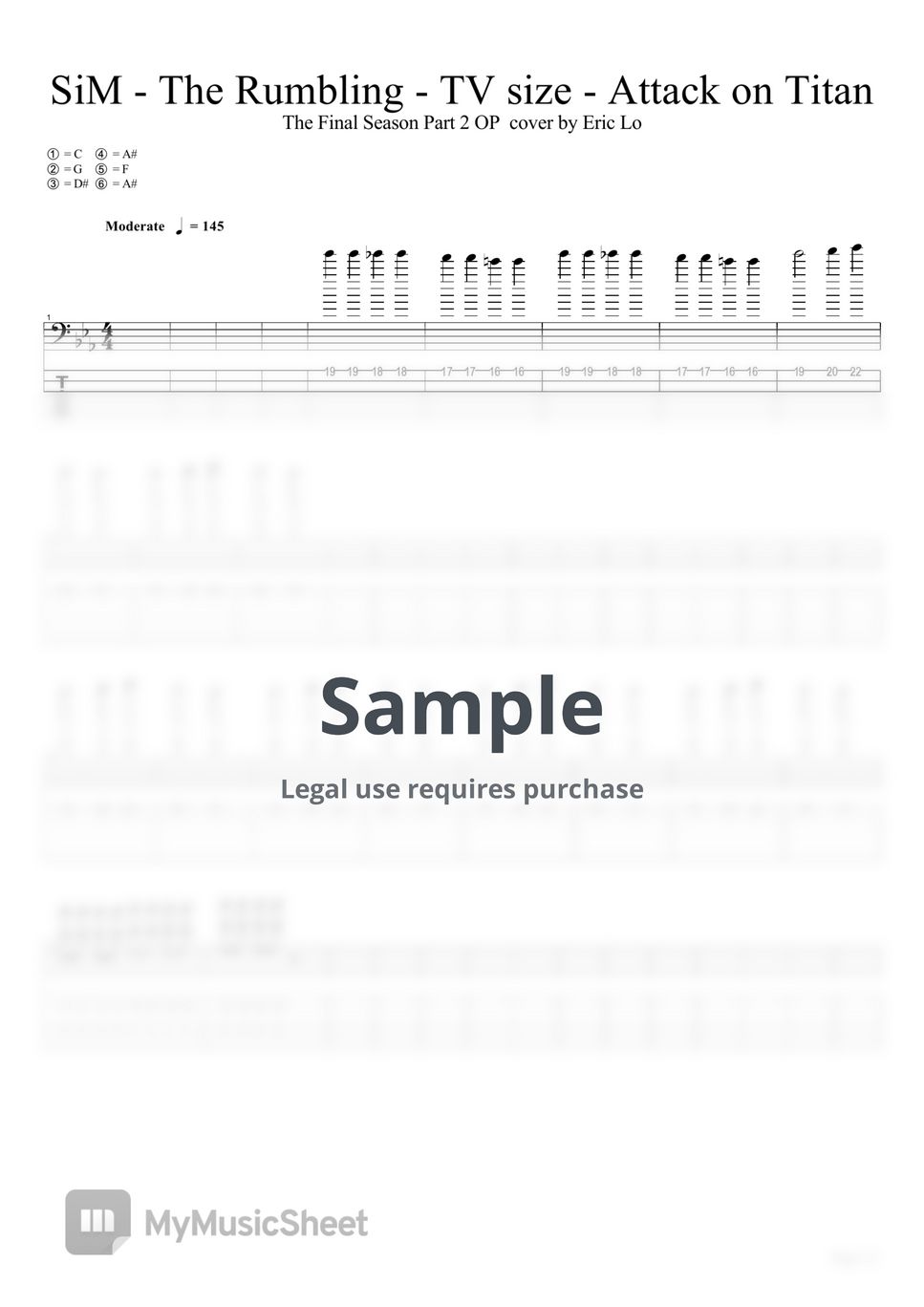 SiM - The Rumbling - Attack on Titan The Final Season Part 2 OP guitar ...