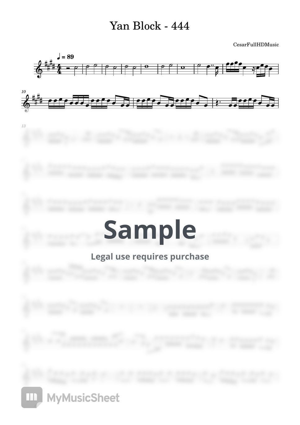 Yan Block - 444 Sheets