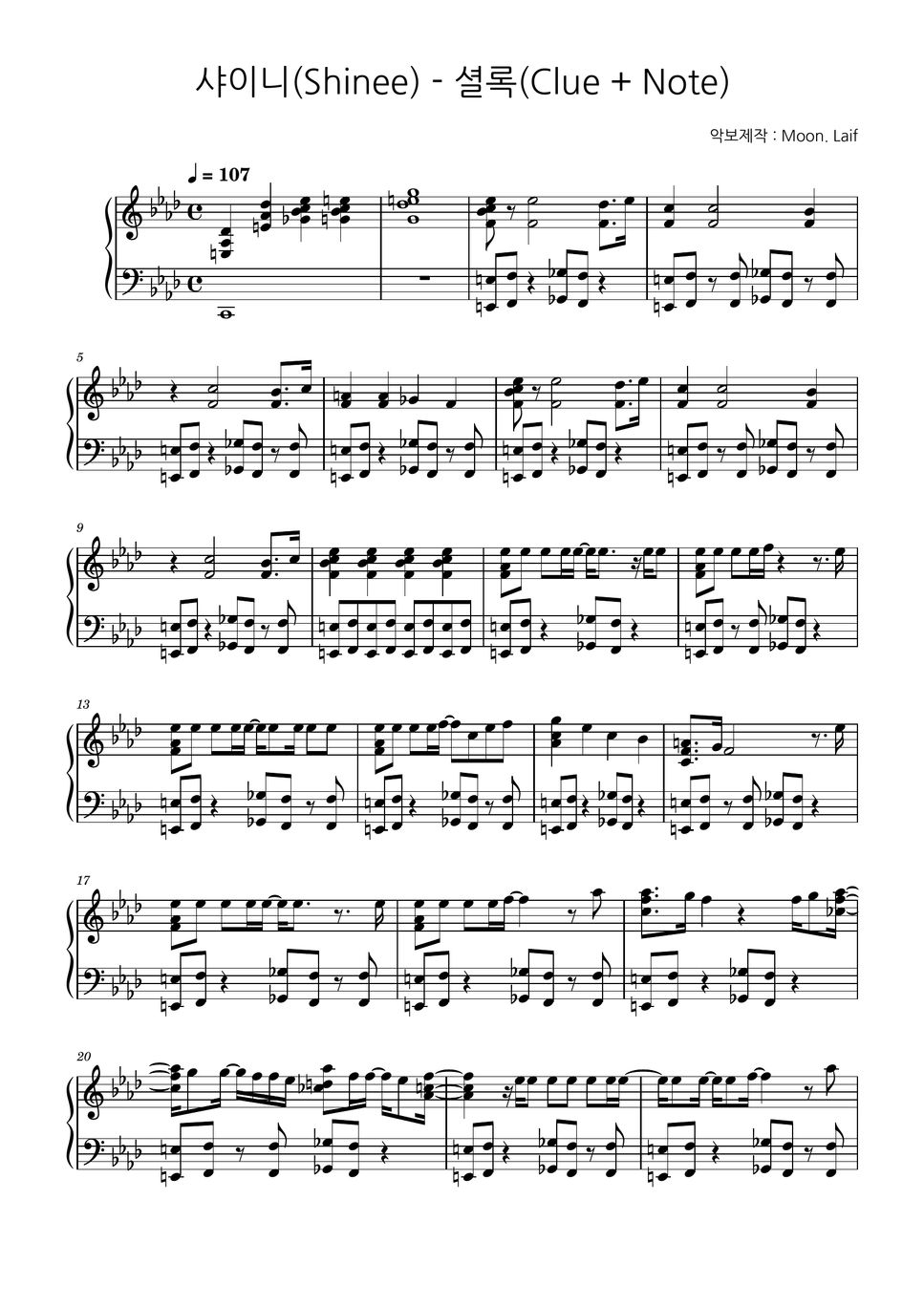 샤이니(SHINee) - 셜록(Sherlock) (Clue + Note) Sheets by Moon. Laif