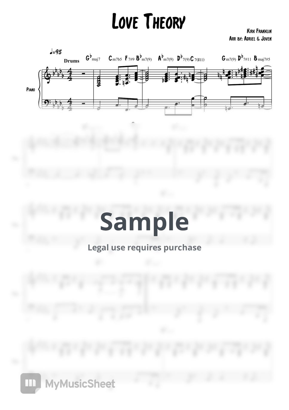Kirk Franklin Love Theory Sheets By Adriel And Joven