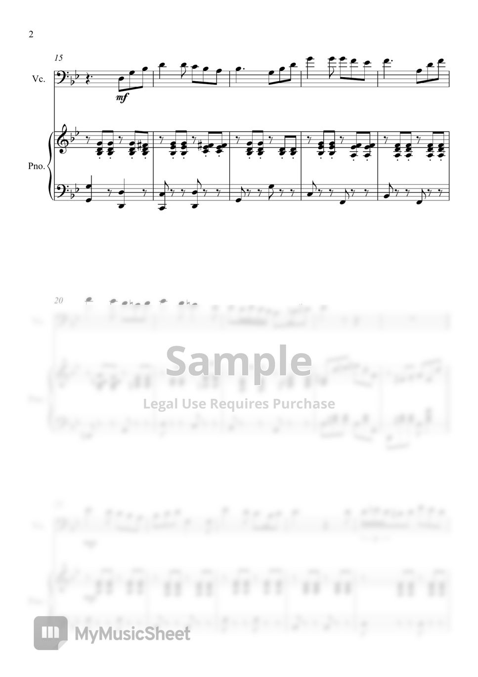 히사이시 조 인생의 회전목마 From 하울의 움직이는 성 O S T 첼로와 피아노 듀엣 Sheets By