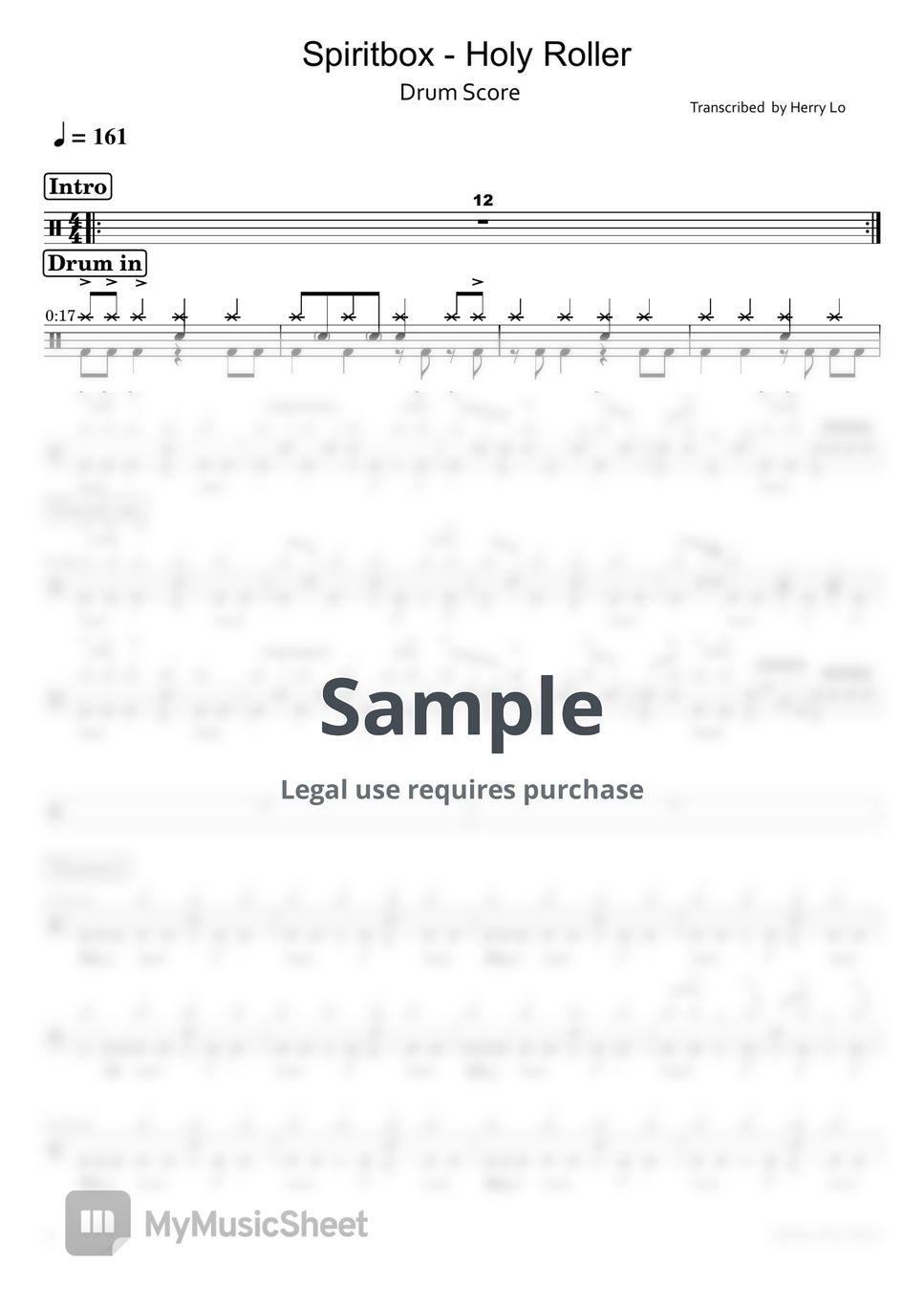 Spiritbox - Holy Roller Sheets by Herry Lo Drums