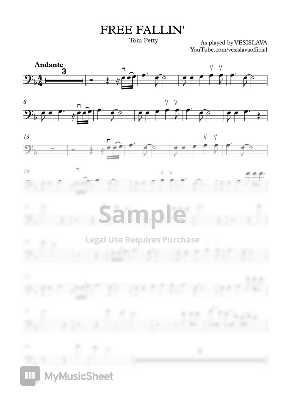 Tom Petty - Free Falling 악보 by Vesislava