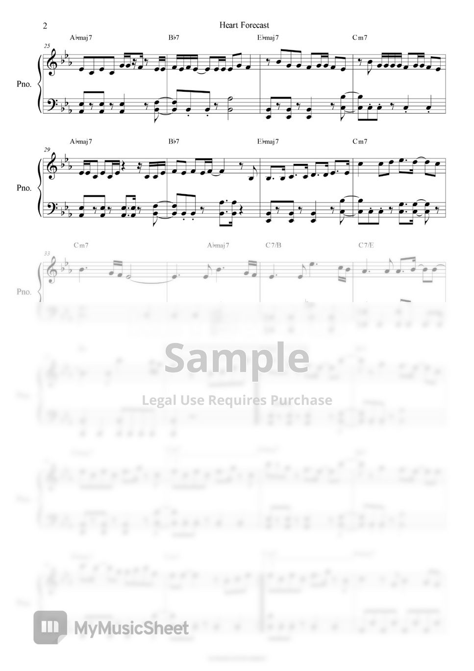 Eve (이브) - Heart Forecast (마음 예보) Sheet Music by KEYBOARD ENTERTAINMENT