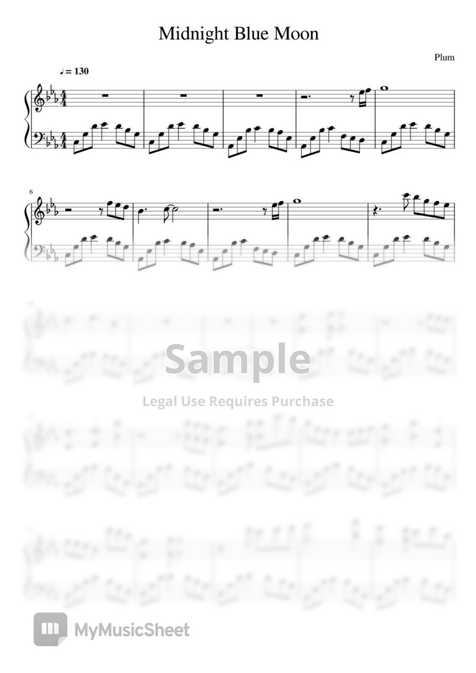 Plum - Midnight Blue Moon Sheets