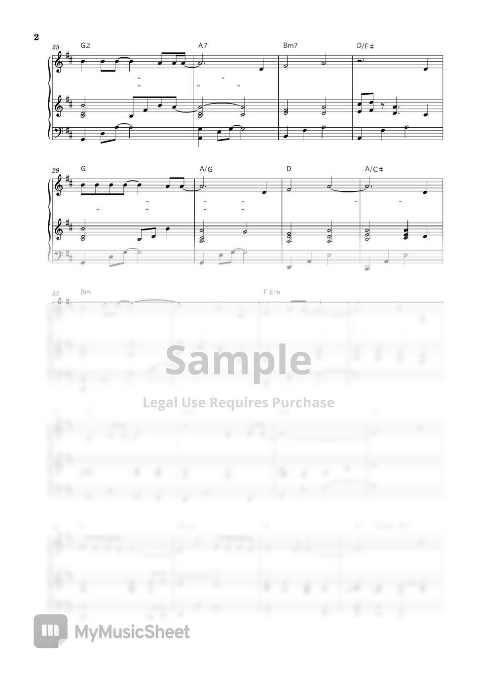 Walt Harrah 주의 사랑을 D Key Sheet Music By 생명의건반