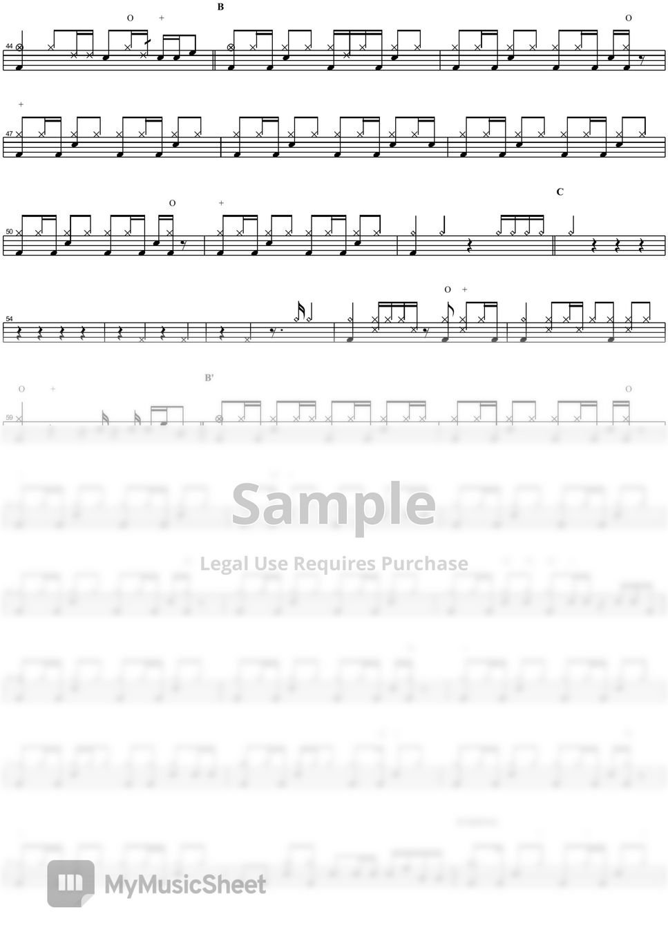 Jason Mraz - Live High Sheet by COPYDRUM