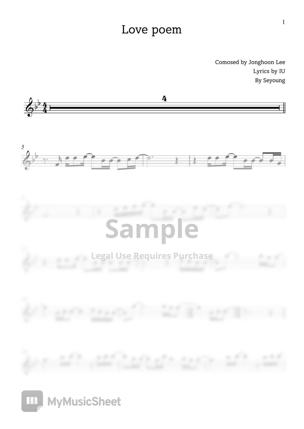 IU - Love Poem Sheets by Seyoung