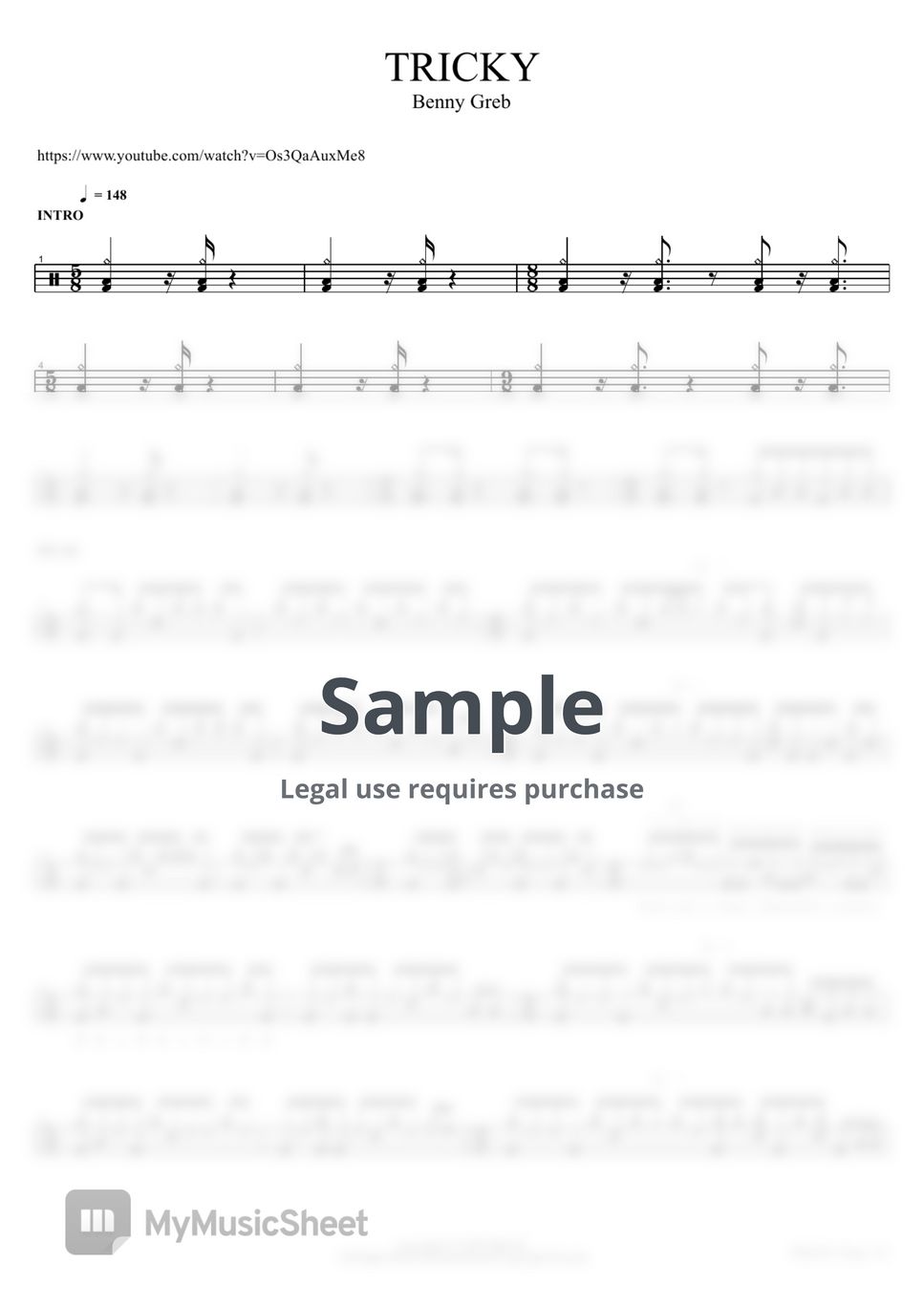 Benny Greb - TRICKY Sheets by copydrum