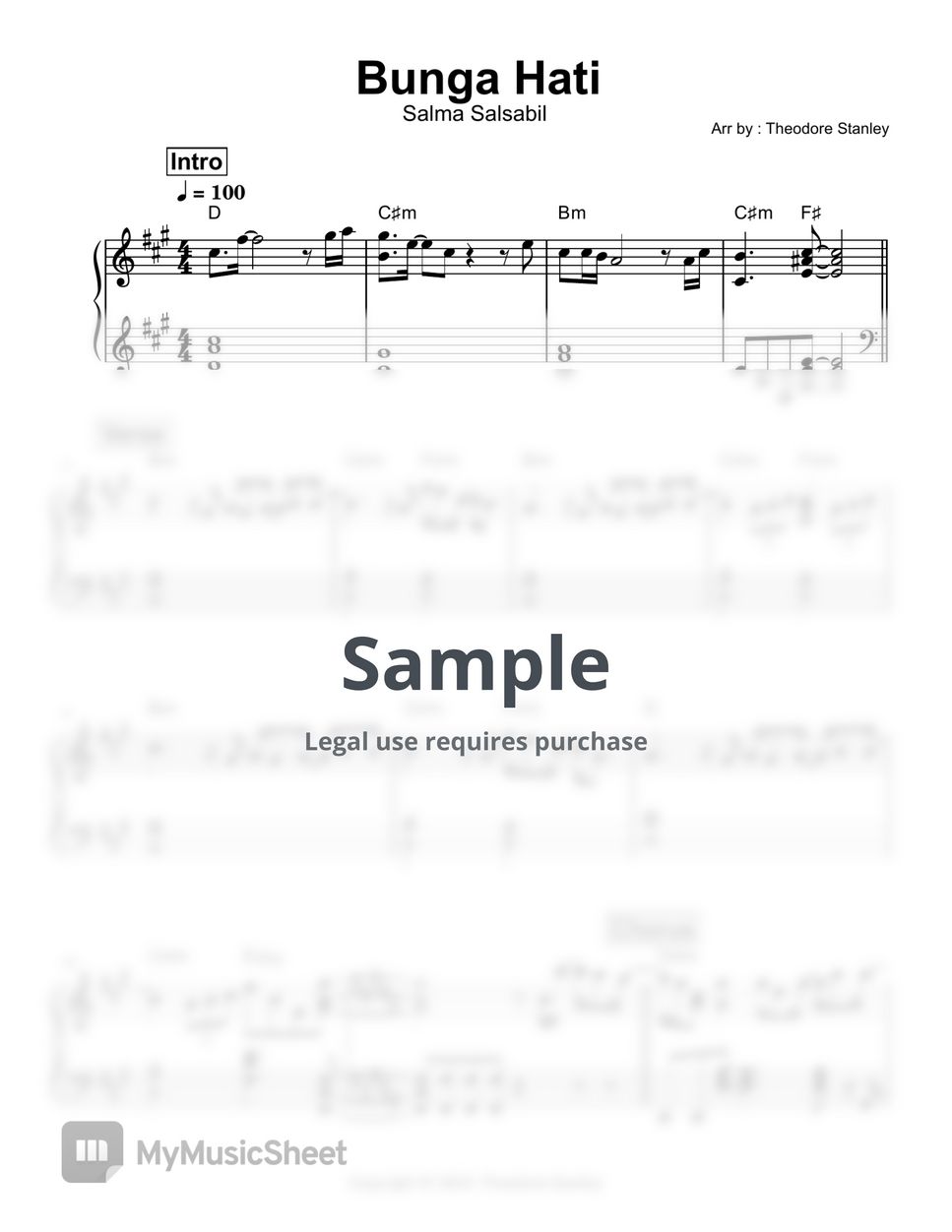 Salma Salsabil - Bunga Hati Sheets by Theodore Stanley