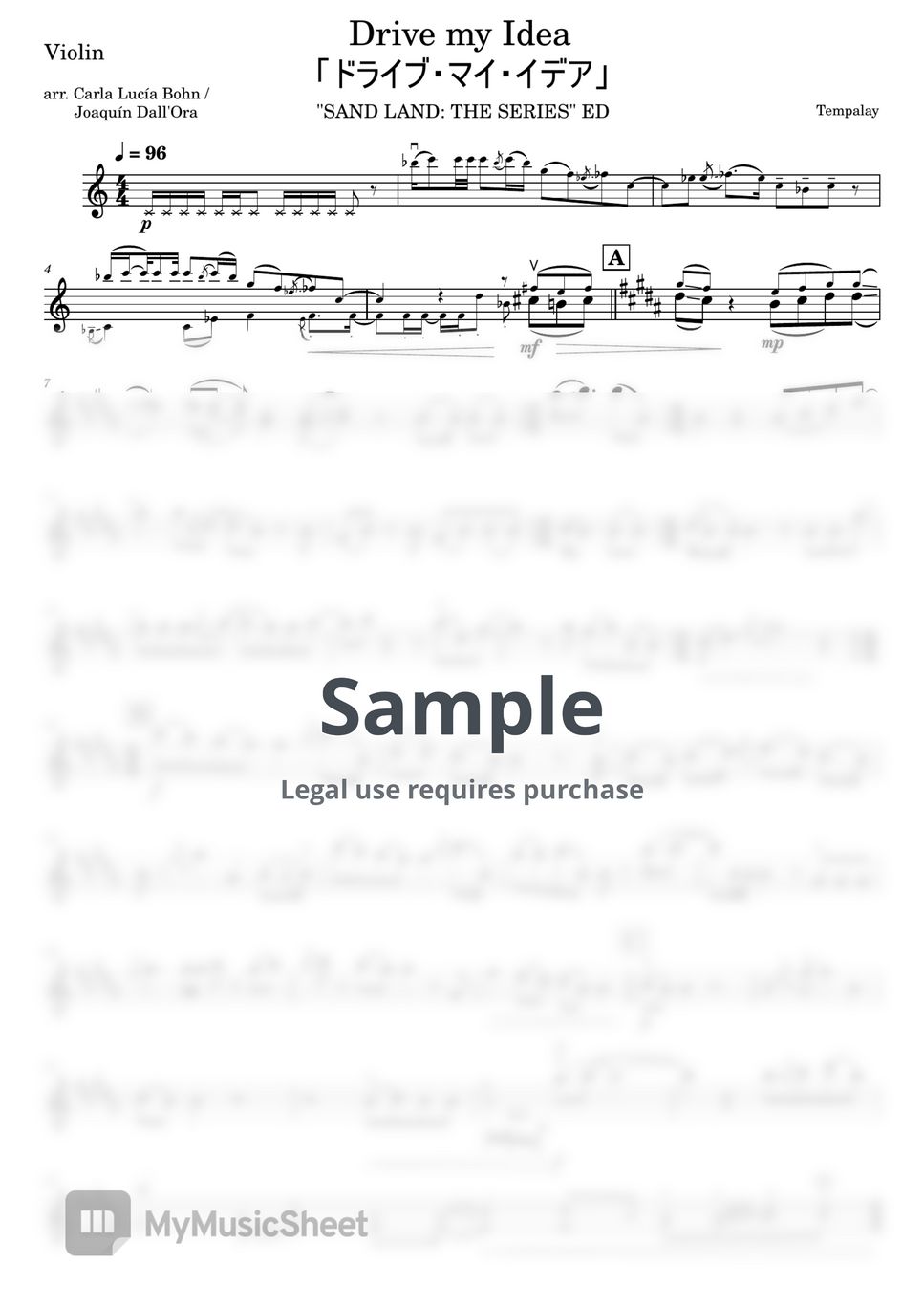 Tempalay - Drive my Idea | "SAND LAND: THE SERIES" ED 악보 by Carla Lucía ...