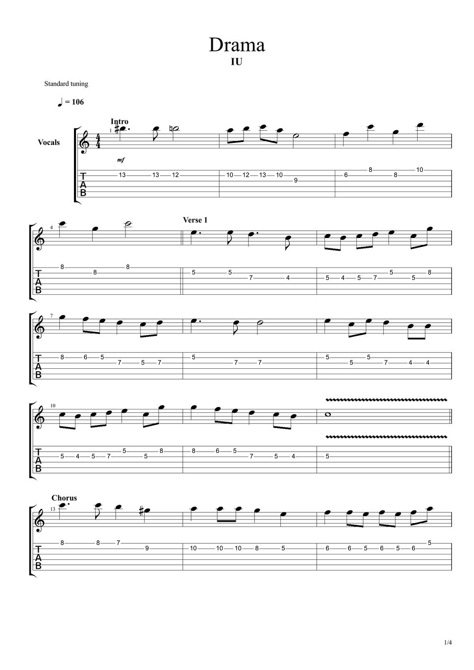 IU - Drama Sheet by Rob Ethereal