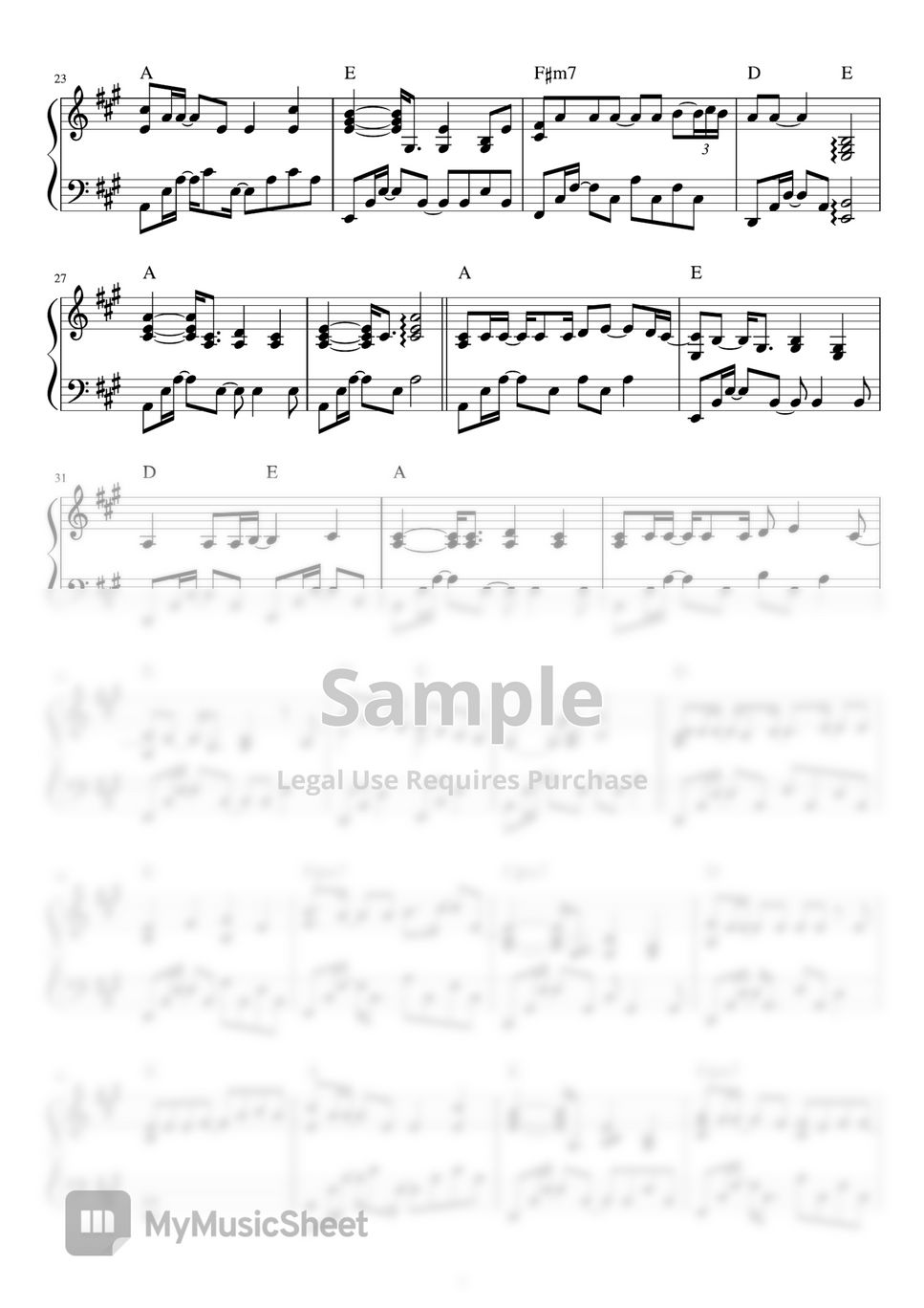 KOKIA - お化けが怖いなんて(Obake ga kowai nante) [Piano sheet + MIDI] Sheet Music